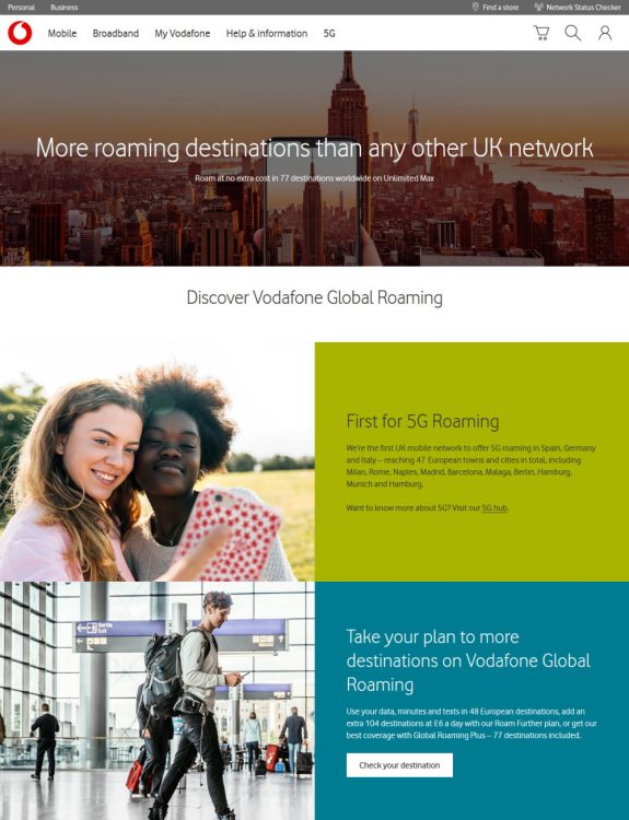 Vodafone Global Roaming Review: Roam-Free & Roam-Further Countries