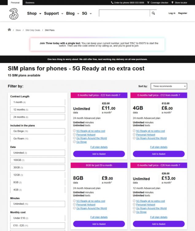 Three SIM Only Deals: Exclusive Offers & Hidden 5G Ready SIM Cards
