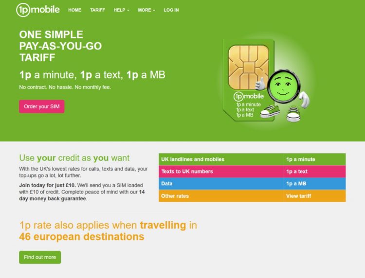 1p Mobile Review: Pay As You Go SIM With 1p/min, 1p/txt & 1p/MB Rates