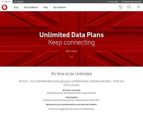 Vodafone Unlimited Data Plans: Unlimited Max, Unlimited & Lite Compared