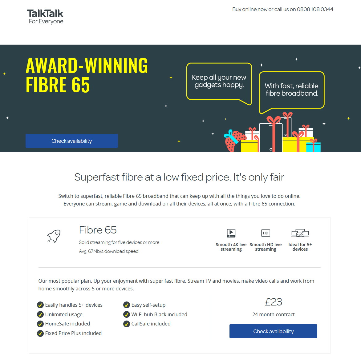 TalkTalk Broadband: Fibre 35, Fibre 65 & Fibre 150 Plans Compared