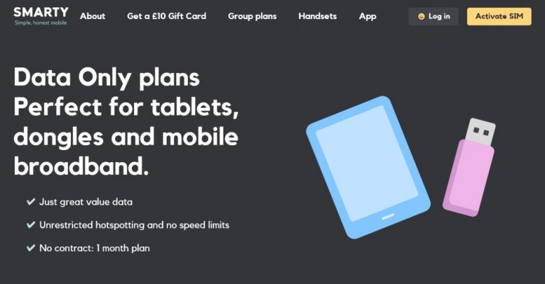 SMARTY's £18 Unlimited Data SIM: No Contract & 5G Coverage