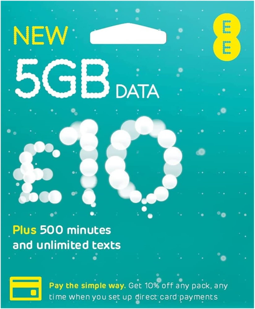 EE Pay As You Go Packs: Bundles From £5/Month Top Up & Data Boosts