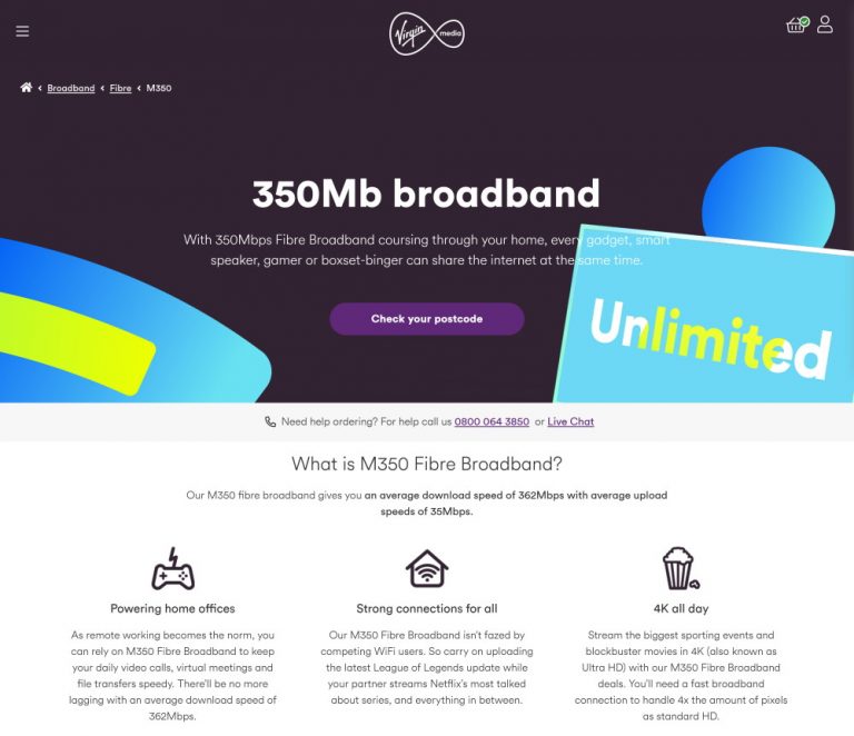 Virgin Media M350 Fibre Broadband Review: 362Mbps Avg Speed