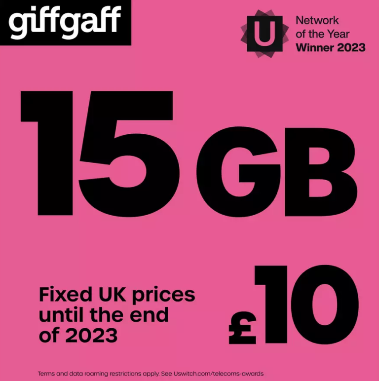 giffgaff SIM Only Plans: Flexible Goodybag Deals With O2 Coverage