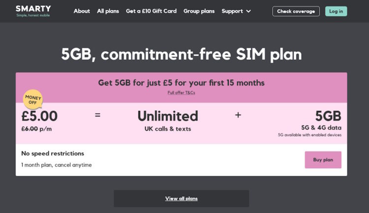 Smarty Mobile SIM Review: 5GB for £5, 50GB for £8 & 40GB for £5