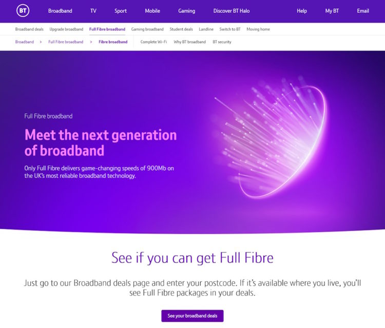 BT Broadband Deals: Get Up To £150 Reward Card on Full Fibre