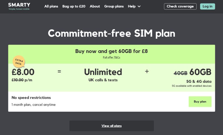 Smarty Mobile SIM Review: 12GB for £6 & 60GB Data for £8