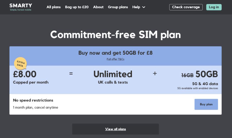 Smarty Mobile SIM Review: 5GB for £6 & 80GB Data for £8