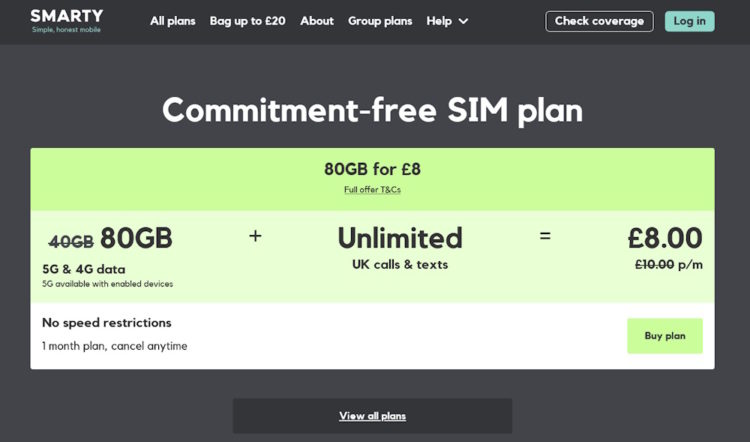 Smarty Mobile SIM Review: 32GB for £7 & 80GB Data for £8