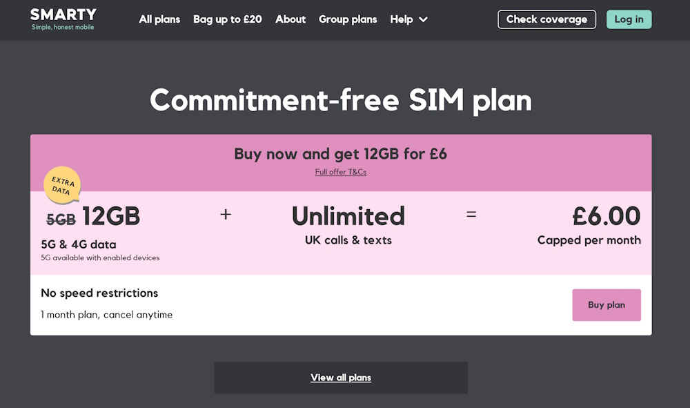 Smarty Mobile SIM Review: 12GB for £6 & 60GB Data for £8